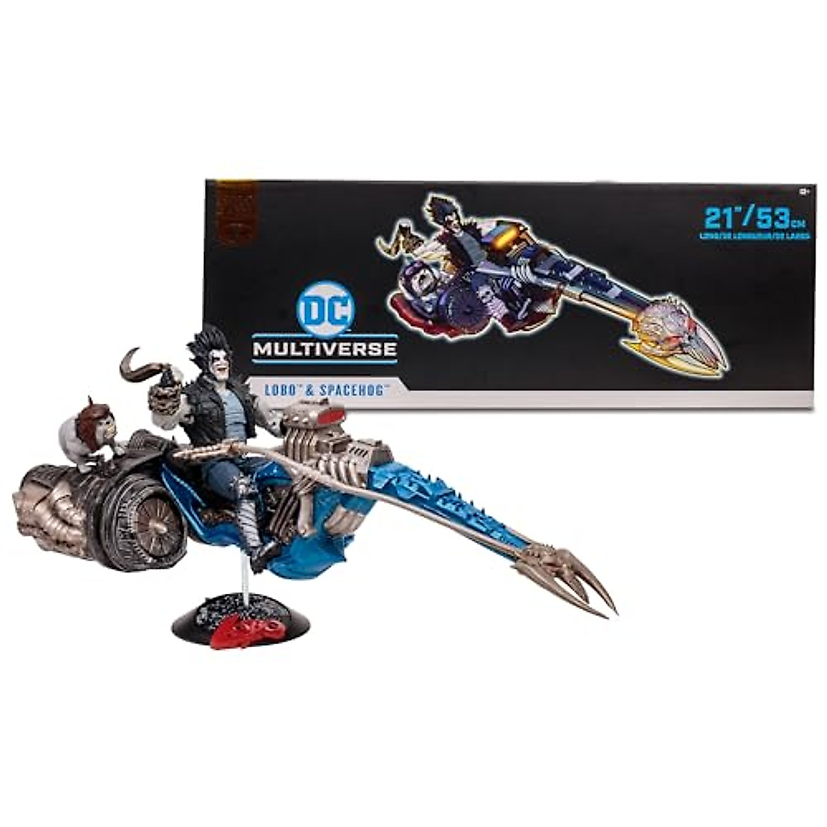 McFarlane Toys - DC Multiverse Lobo & Spacehog (Justice League of America) - 7in Scale Action Figure with Vehicle, Gold Label, Amazon Exclusive