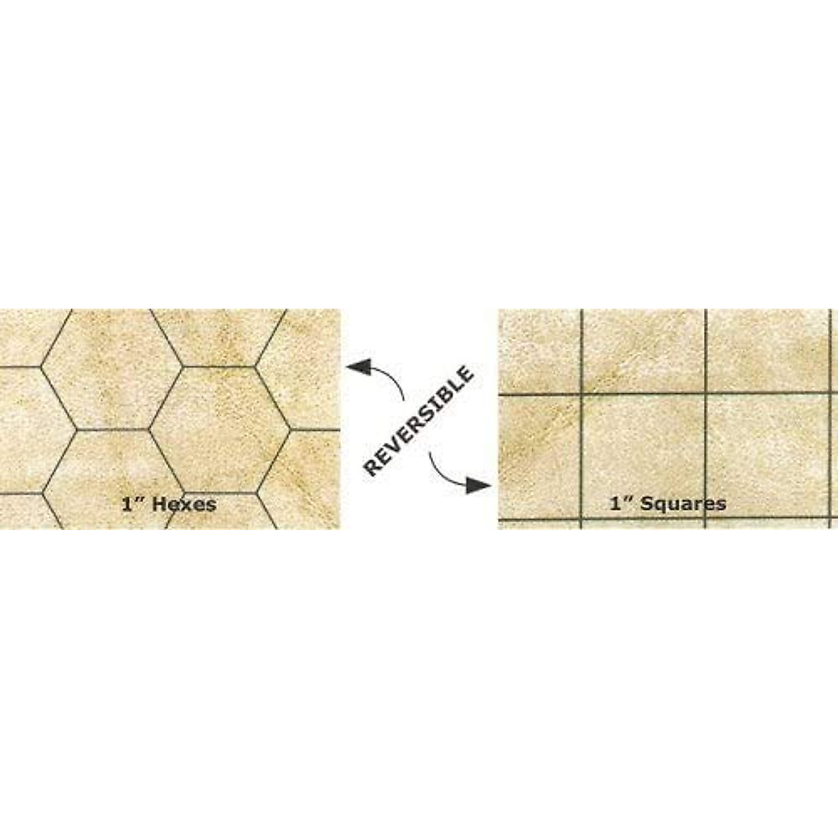 Chessex Role Playing Play Mat: Battlemat Double-Sided Reversible Mat for RPGs and Miniature Figure Games (26 in x 23 1/2 in) Squares/Hexes