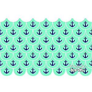 Tervis Anchors & Scallops Pattern Triple Walled Insulated Tumbler Travel Cup Keeps Drinks Cold & Hot, 20oz Legacy, Stainless Steel