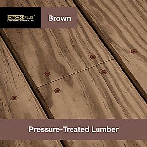 Deck Plus Wood Screws, Brown Exterior Screws, 2" x #8, 5lb