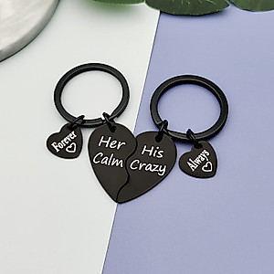 Vadaka Valentine's Day Boyfriend Gift from Girlfriend Couple Keychain Gift Anniversary Jewelry Keychain for Husband Wife His and Her Gifts Fiance Fiancee Gift Wedding Birthday Gifts for Women Men