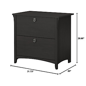 Bush Furniture Salinas Lateral File Cabinet, Vintage Black