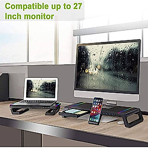Monitor Stand Foldable Riser Stand, Computer Monitor Riser with USB Port 4pcs, Monitor Stand Computer Monitor Stand