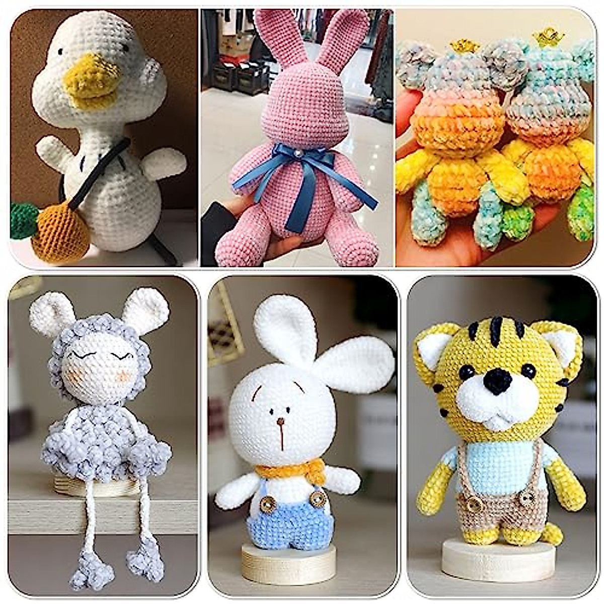 3 PCS 120g Soft Chenille Yarn Velvet Yarn for Crocheting,Fluffy Yarn for Knitting and Croche DIY Craft,Warm Yarn for Bag Hat Scarve Clothe Gloves Slippers Doll(Red)