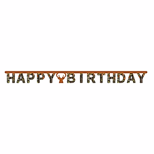 Hunting Camo Jointed Happy Birthday Banner