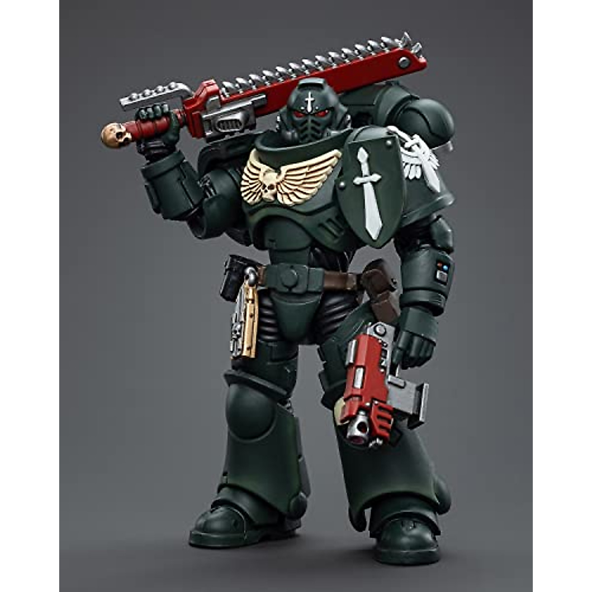 Pipigirl JoyToy Warhammer 40K Space Marine Genuine License 1/18 Soldier, Dark Angels Intercessors, 4inch Models Space Marines Action Figures Kits (Sergeant Rakiel)