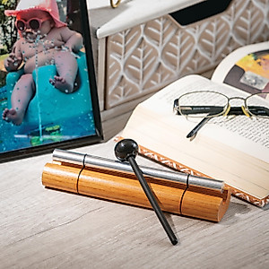 Woodstock Wind Chimes Zenergy Solo Hand Chime, Silver (7") Musically Tuned for Meditation, Yoga and Mindfulness, Bell Percussion Instrument For Teachers and Classrooms