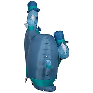 Gemmy Airblown Haunted Mansion Hitchhiking Ghosts Scene Disney, 6 ft Tall, Blue