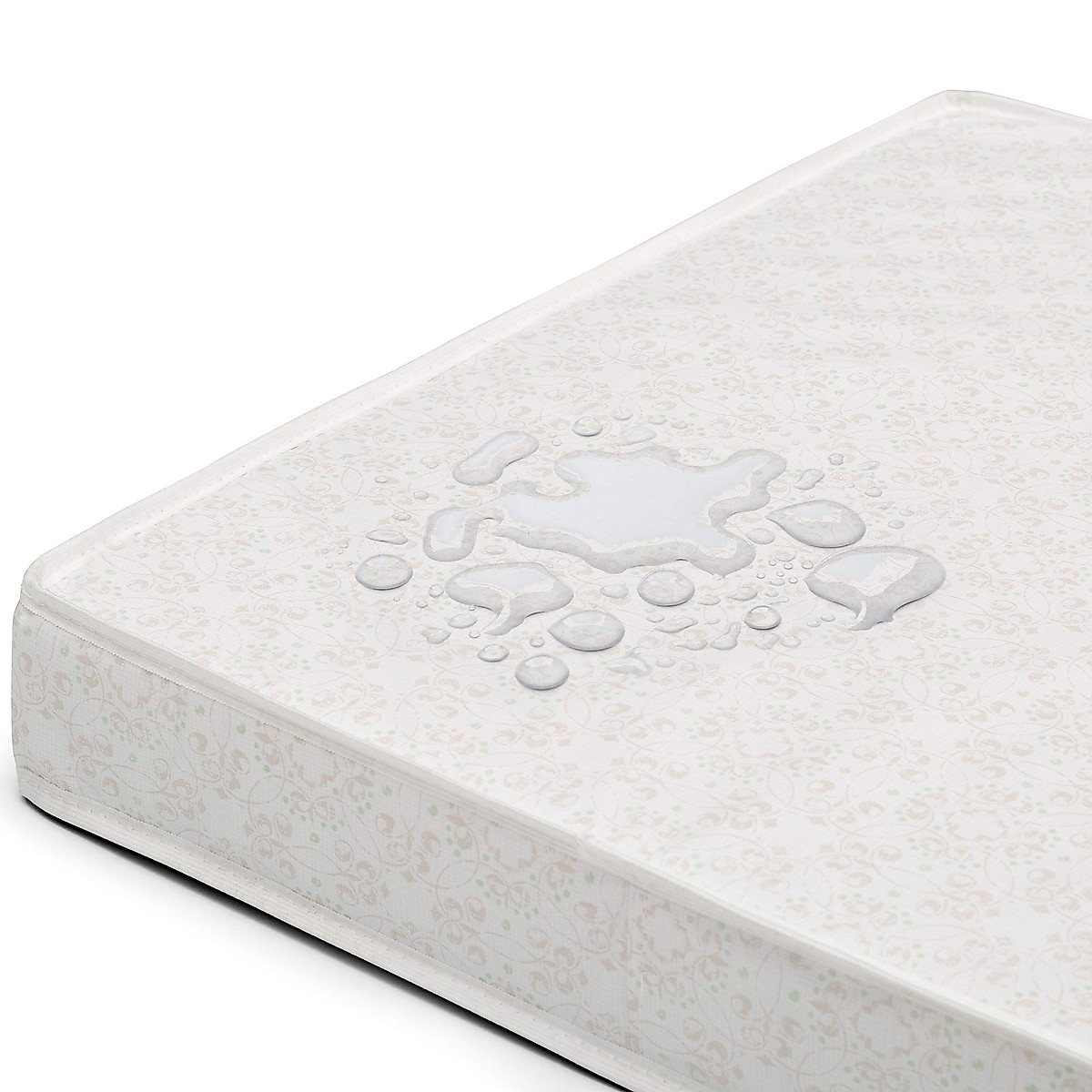 Delta Children Emery Mini Convertible Baby Crib & Twinkle Stars 3-Inch Waterproof Mini Crib Mattress, Dark Chocolate