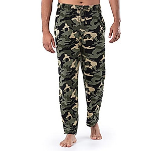 Fruit of the Loom Men's 1-Pack Extended Sizes Jersey Knit Sleep Pant (1 & 2 Packs), Camo, Large