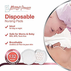 Mommy's Precious Disposable Cotton Nursing Pads 132 Packs for Pregnant Breastfeeding lactating Nursing Moms Breast Milk Pads
