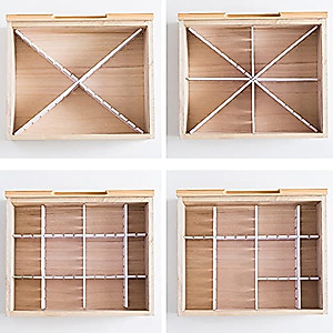 30Pcs Drawer Dividers, Drawer Divider Adjustable DIY Storage Organizer, Thicken Drawer Organizers, Organize Dresser Cosmetics, Tools Drawer Organizers Divider White