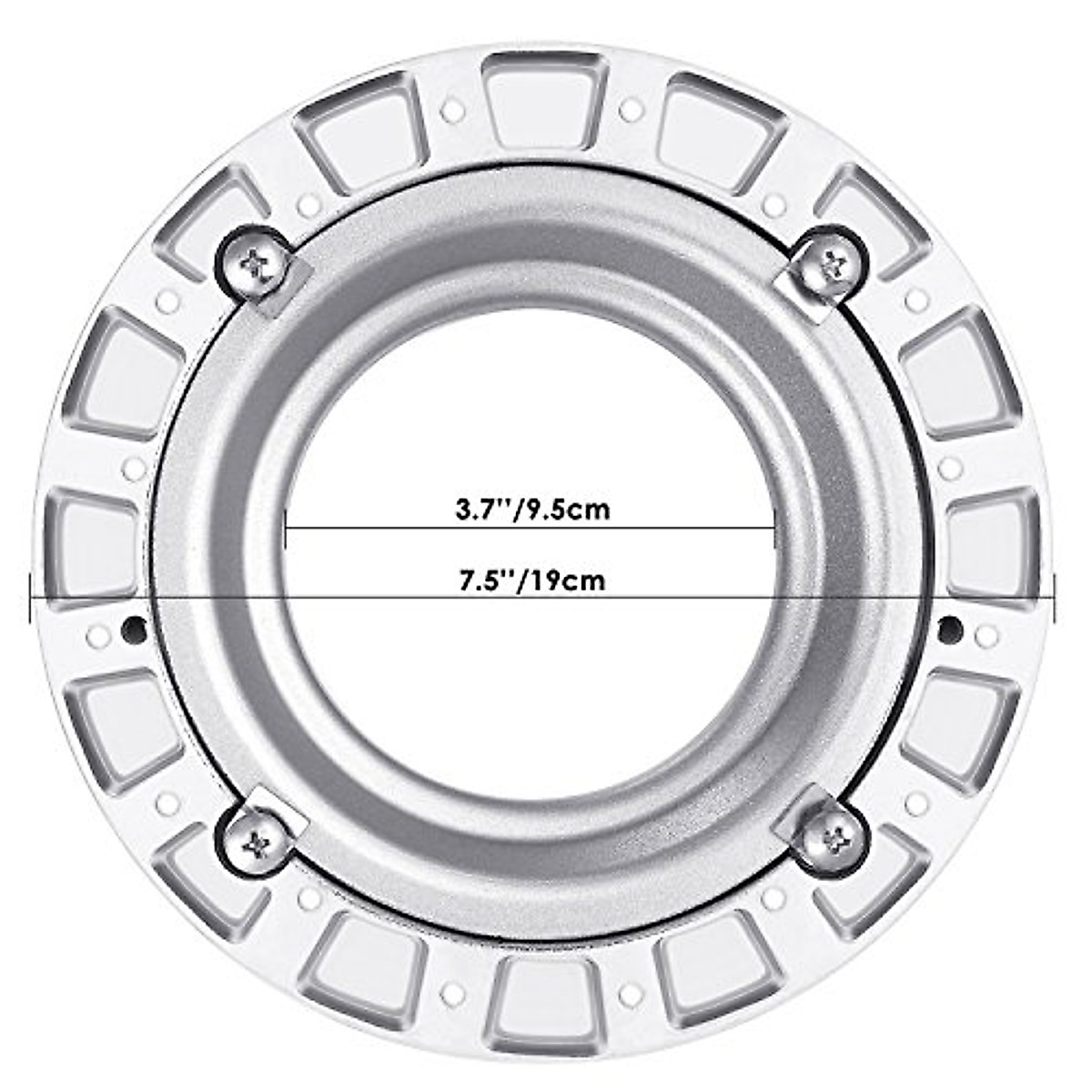 Neewer Metal Bowens Speed Ring Speedring Adapter for Bowens Softbox for Speedlite Studio Flash Strobe Monolight