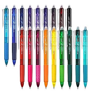 Vanstek 18 Colors Retractable Erasable Gel Pens Clicker, Fine Point(0.7), Make Mistakes Disappear, Premium Comfort Grip for Drawing Writing Planner and Crossword Puzzles