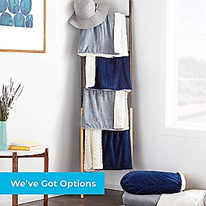 Linenspa Dotted Minky and Minky Zippered Duvet Cover for Weighted Blanket - 10 Pre-Sewn Duvet Loops - Machine Washable