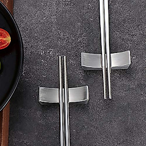 Hemoton 2PCS stainless chopsticks stainless steel chopsticks chinese chopsticks cutlery Rest dinnerware Spoon Rest Holder Tableware Chopsticks Rest Chopsticks Holder holder non stick