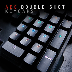 B720 Light Strike Optical Gaming Keyboard (Smooth/Linear) - Comfort Wrist pad - Faster Than Mechanical - 0.2ms Key Response Neon LED Backlit - Water Resistant [LK Black]