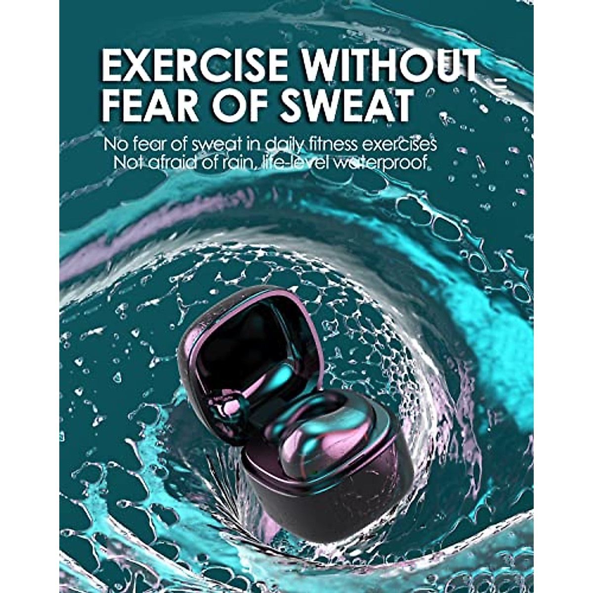 Open Ear Headphones Wireless Bluetooth Single Earbud True Wireless Mini Small Open Earbuds for iPhone Android, Tiny Bone Ear Bud with Mic Earphones for Small Ear Canals Running Cycling Workout Sport