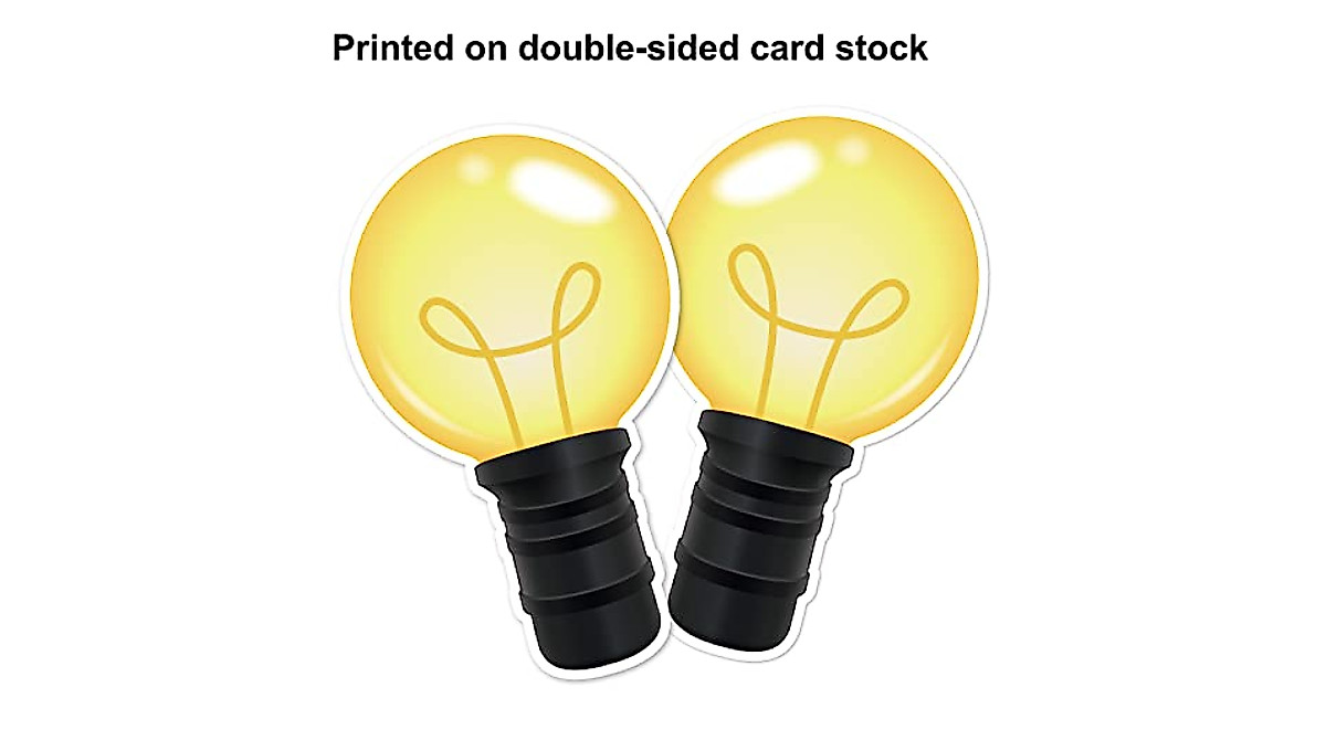 45 Pcs Chic Light Bulb Cut-Outs for Creative Decor