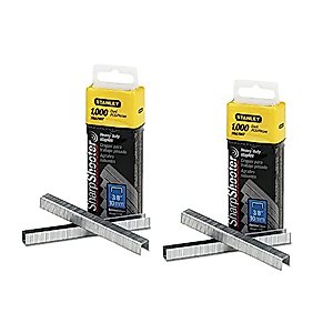 Stanley Sharpshooter Staples TRA706T 3/8 Inch Leg Length, 1000/Box, Pack of 2