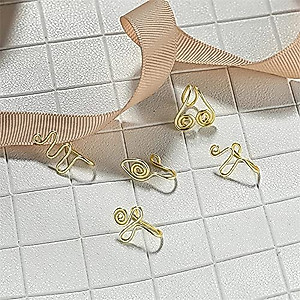 12 Pcs African Nose Cuff Non Piercing，Fake Nose Ring for Women, Nose Rings Hoop, Nose Ring Cuff Heart, Clip on Nose Ring