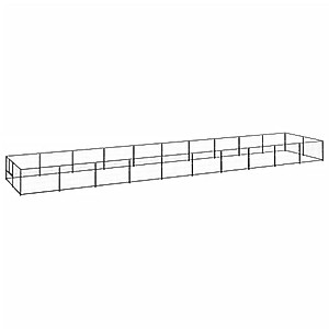loibinfen Dog Fence Outdoor,393.7"x 78.7"x 27.6" Outdoor Dog Playpen Heavy Duty Dog Kennel House with Lockable Latch,Dog Crate Exercise Pens Outdoor Pet Puppy Playpen,Black 215.3 ft²