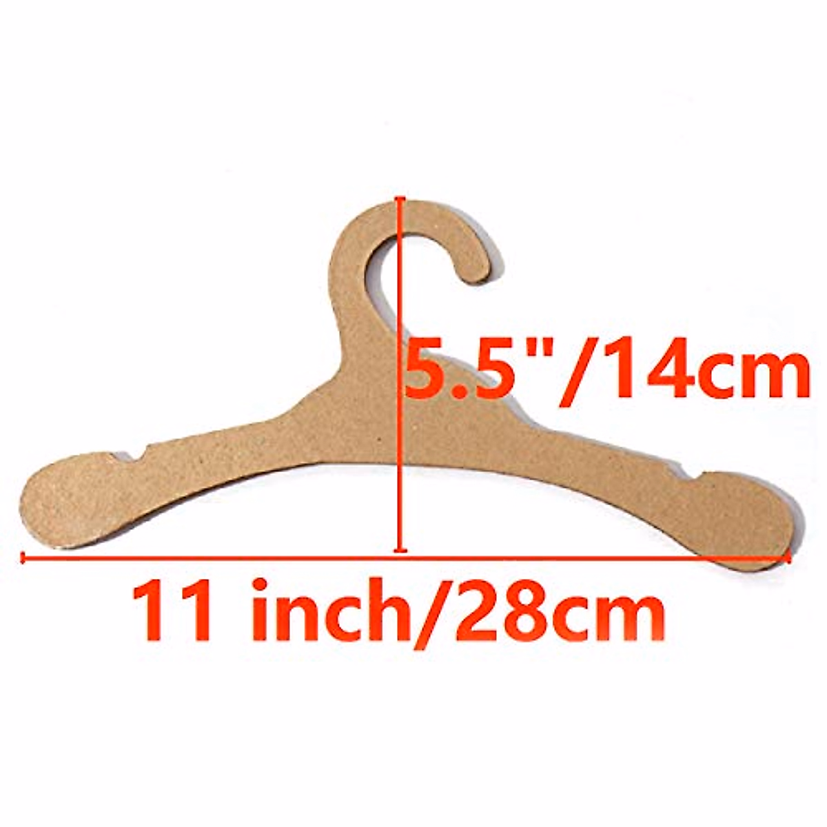 Cardboard Hangers, Environmentally Friendly Cardboard Hangers Baby, 32 Pieces of Baby Hangers, Durable, Wooden Baby Hangers Suitable for Baby Clothes Drying Storage