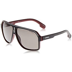 Carrera Sunglasses (Safilo Group) Men's CA1001/S Polarized Pilot Sunglasses, Matte Black RED, 62 mm