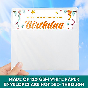 100 Pack White Blank Cards and 100 Pack Envelopes 4x6, Note Greeting Cards and Envelopes Set, Folded Cardstock with Self-Seal Envelopes for DIY Greeting Thank you Cards, Invitations in All Occasions