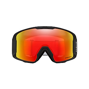 Oakley OO7070-02 Men's Line Miner Snow Goggles, Matte Black, Prizm Torch Iridium, Large