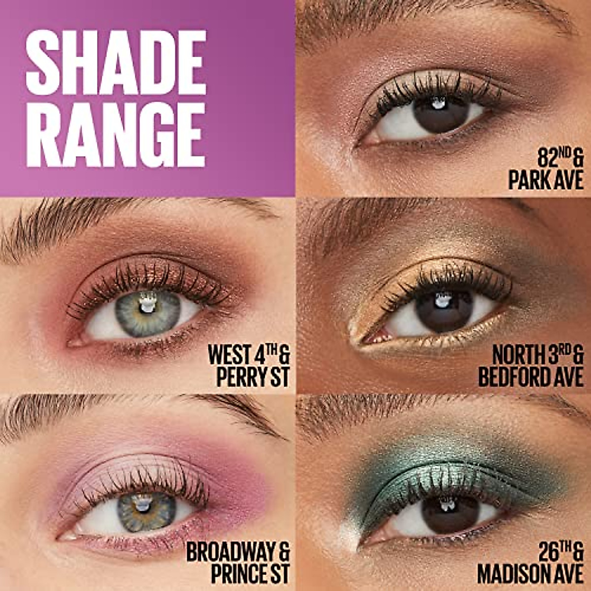 Maybelline New York Shadow Blocks Shadow Blocks Eyeshadow Palette, Stacked Eye Shadow Trio, North 3rd & Bedford Ave, 0.08 oz