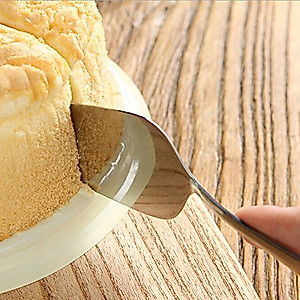 wjq&linyuzi Stainless Steel Serrated Edge Cake Server Blade Cutter Shovel Kitchen Baking Pastry Spatulas Pie Pizza Server Cake Cutter (gold), 22.5*4.7cm (004)