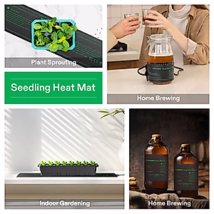 VIVOSUN Durable Waterproof Seedling Heat Mat 3" x 20" UL & MET-Certified Heating Pad for Hydroponic, Kombucha Tea, Brewing, Fermentation & Plant Germination