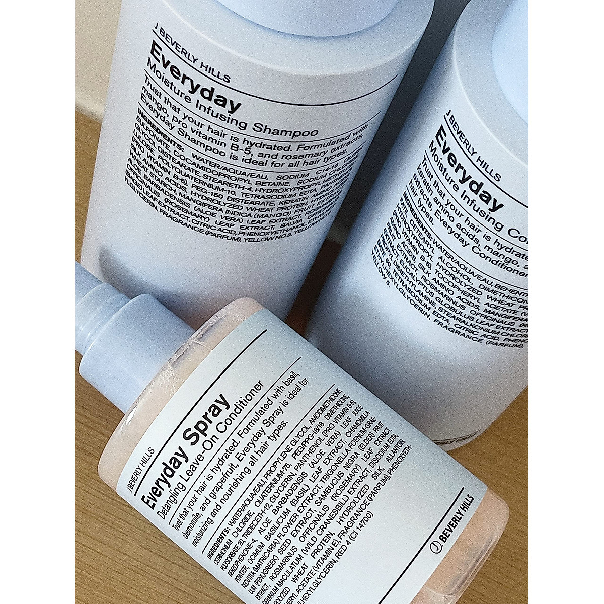 J Beverly Hills Blue Everyday Spray Leave-In Conditioner and Hair Detangler with Aloe Vera, 7 Oz