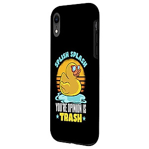 iPhone XR Funny Rubber Duck Yellow Bath Toy Rubber Ducky Case