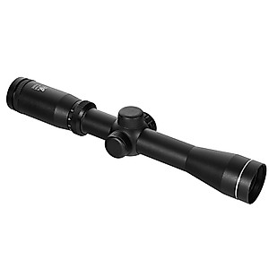M1Surplus Scout Rifle Kit with 2-7x32 Illuminated Long Eye Scope +Tactical Cheek Rest w/Flag Patch Fits MOSSBERG MVP Scout Rifle Marlin 1895SBL Ruger GUNSITE Scout M1A SOCOM 16 II Scout Squad