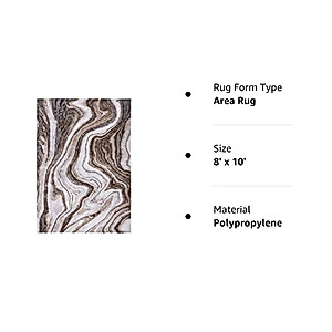 SAFAVIEH Craft Collection Area Rug - 8' x 10', Gold & Grey, Modern Abstract Design, Non-Shedding & Easy Care, Ideal for High Traffic Areas in Living Room, Bedroom (CFT819D)