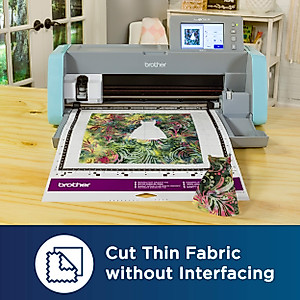 Brother ScanNCut High Tack Fabric Support Sheet CASTBL2, 4 pieces 12" x 12" High Adhesive Sheets for ScanNCut Mats, Use for Cutting Fabric Appliques, Quilting Pieces, Sewing Patterns and More