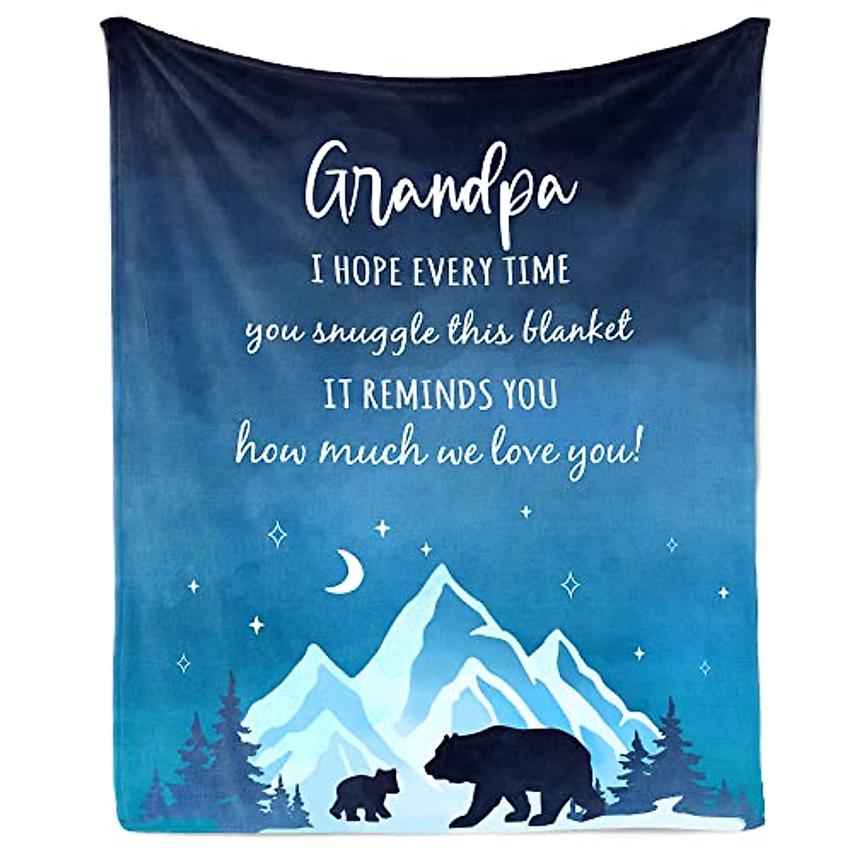Julazy Grandpa Gifts Blanket 60"x50", Gifts for Grandpa from Granddaughter Grandson, Grandpa Gifts from Grandchildren, Best Granddad Gifts, Great Grandfather Gifts Ideas Throw Blankets