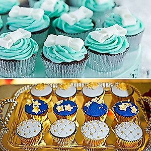 200 Pieces of Cake Paper Cups, Aluminum Foil Baking Cups, Suitable for Weddings, Kitchens, Birthday Parties, 8 Colors are Available (black)