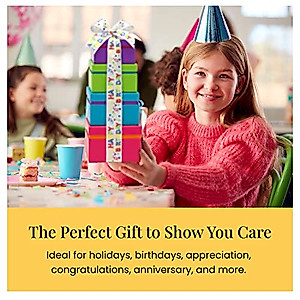 Broadway Basketeers Gourmet Chocolate Food Gift Basket Tower for Birthdays – Curated Snack Box, Sweet and Savory Treats for Parties, Best Wishes, Birthday Presents for Women, Men, Mom, Dad, Her, Him, Families