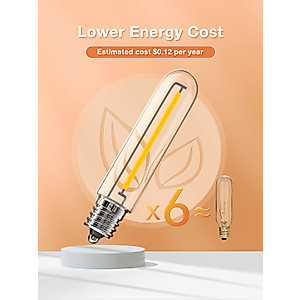 LED Replacement Bulbs 1W T13, 4 Pack Waterproof E12 Screw Base for Outdoor LED String Lights Shatterproof, for Indoor and Outdoor Use