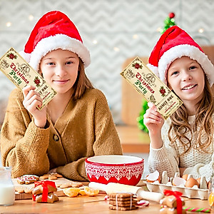 Whaline 25Pcs Christmas Party Invitation with Envelopes Vintage Style Santa Claus Party Ticket Invites Cards Xmas Party Invites for Winter Baby Shower Celebration New Year Birthday Party