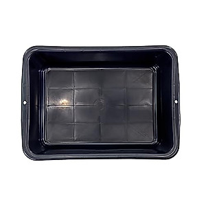 Bus Tub Large Commercial | Bus Box 20" x 15" x 6" | Dark Gray Polypropylene Plastic. (4 Pack)