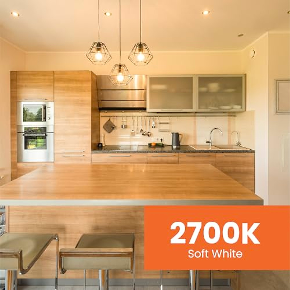 Feit Electric LED Clear A19 Medium Base Light Bulb - 60W Equivalent - 15 Year Life - 810 Lumen - 2700K Soft White - Dimmable | 4-Pack