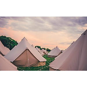 Comfortable Outdoor Cotton Canvas Big Family Camping Bell Tent (Diameter 6M)