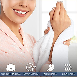 BEST TOWEL 24-Pack Washcloths - Extra-Absorbent - 100% Cotton - 12" x 12" (Multi, 24 Pack Washcloth 12x12)