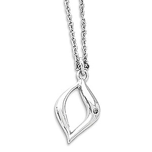 IceCarats 925 Sterling Silver 18 inch Diamond Chain Geometric Necklace