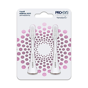 PRO-SYS VarioSonic Orthodontic for Braces, Dentures, Dental Implants Electric Toothbrush, Extra Soft Replacement Dupont Brush Heads, Rechargeable Power ADA Accepted Smart Sonic Toothbrush with Timer