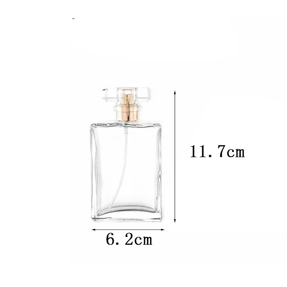 YORROR 2 Pack 100ml Clear Thick Glass Perfume Atomizer,Empty Refillable Perfume Spray Bottle for Men and Women,Portable Fragrance Fine Mist Spray Bottle Perfume Dispenser for Travel (Silver